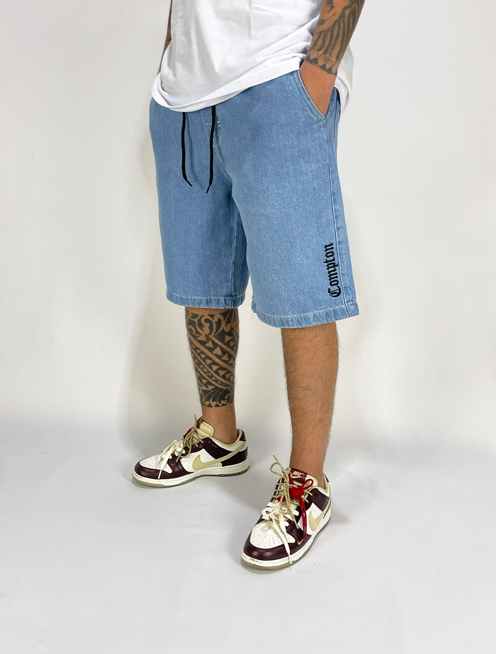 Bermuda Jeans Compton Logo Vertical Basic